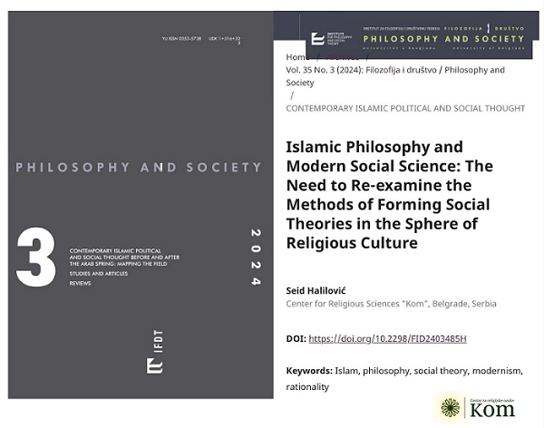 Islamic Philosophy and Modern Social Science | Centar za religijske ...